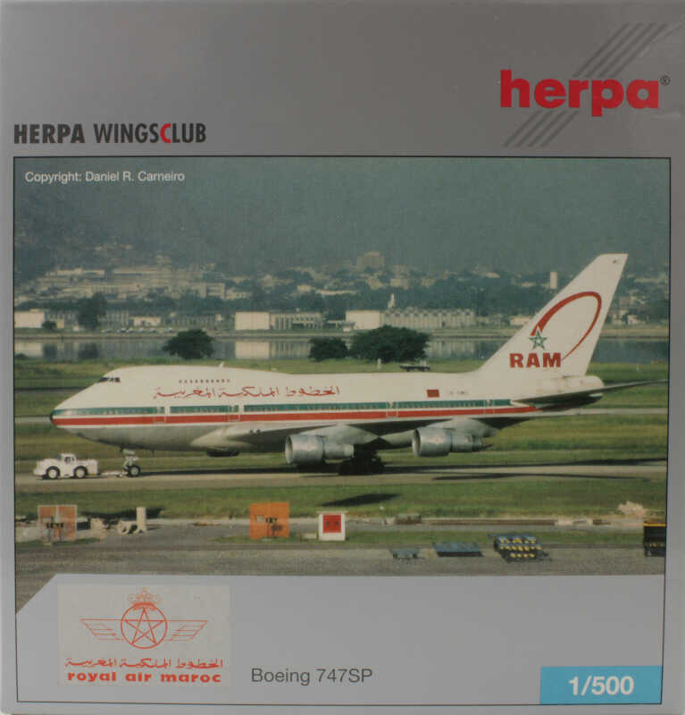 Boeing 747SP Royal Air Maroc CN-RMS Herpa 513708 1:500 - MW-Moba