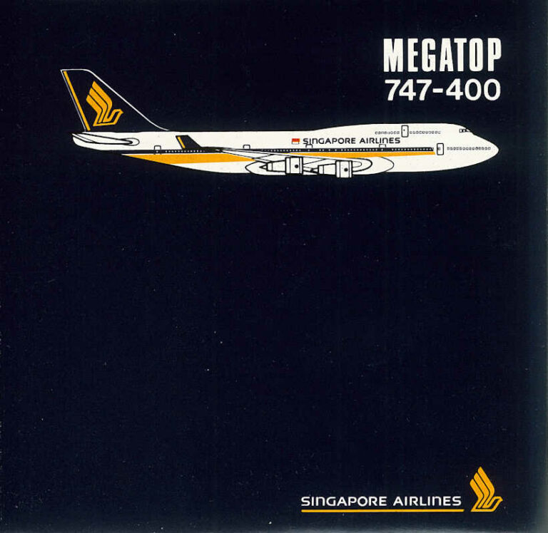 Boeing 747-400 Singapore Airlines "Megatop" Exclusive inflight sales Herpa 500852 1:500 - MW-Moba